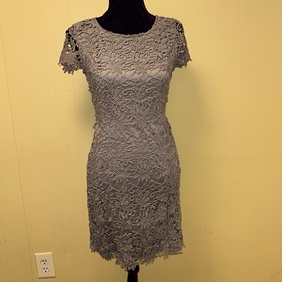 Lulus | Dresses | Lulus Grey Lace Open Back Dress | Poshmark